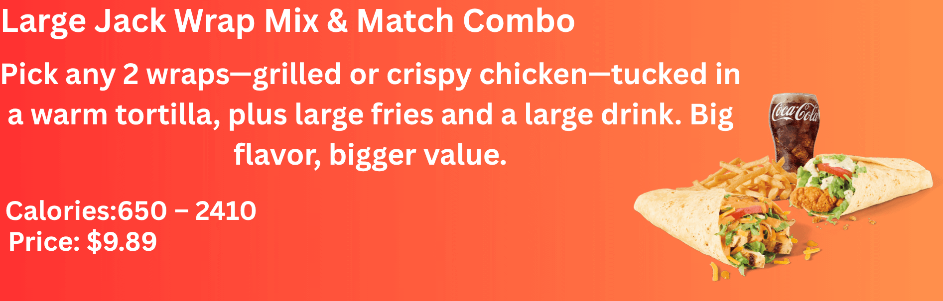 Large Jack Wrap Mix & Match Combo