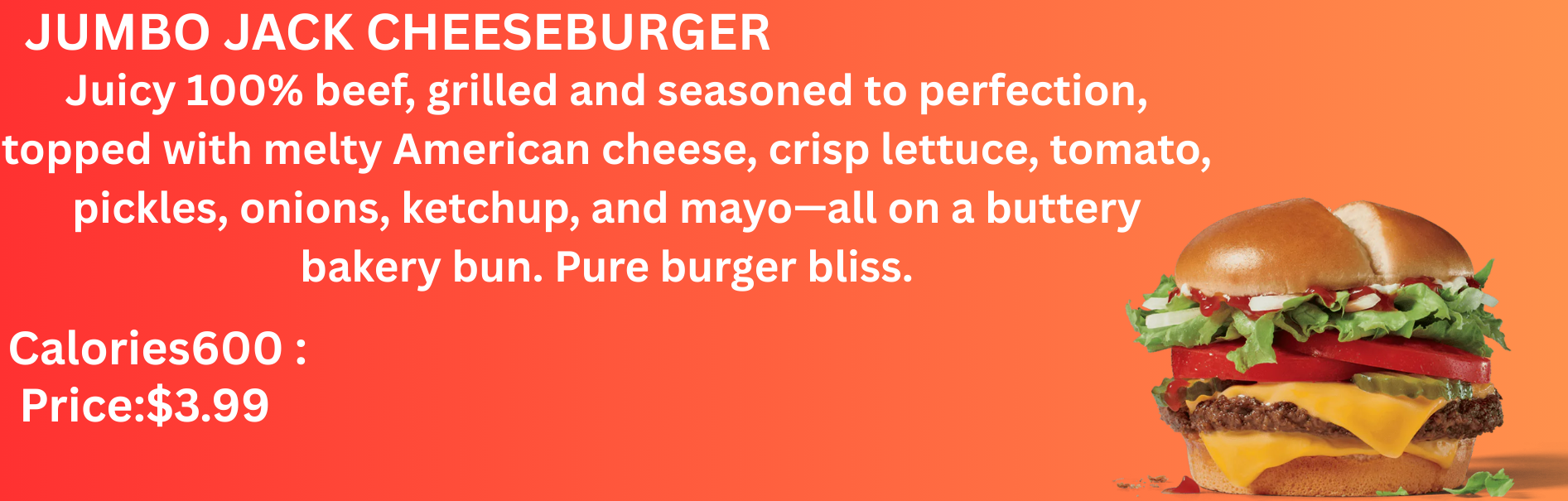 JUMBO JACK CHEESEBURGER